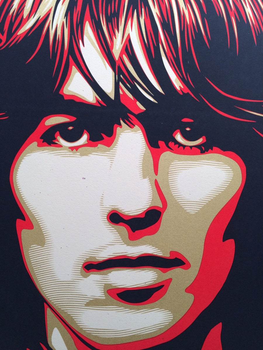 Shepard Fairey Poster For George - Red original print – Blackline Gallery