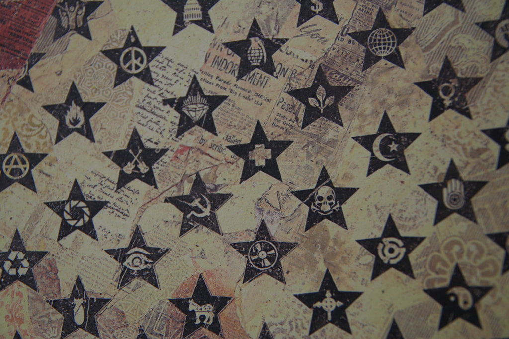 Shepard Fairey Mayday Flag original print – Blackline Gallery