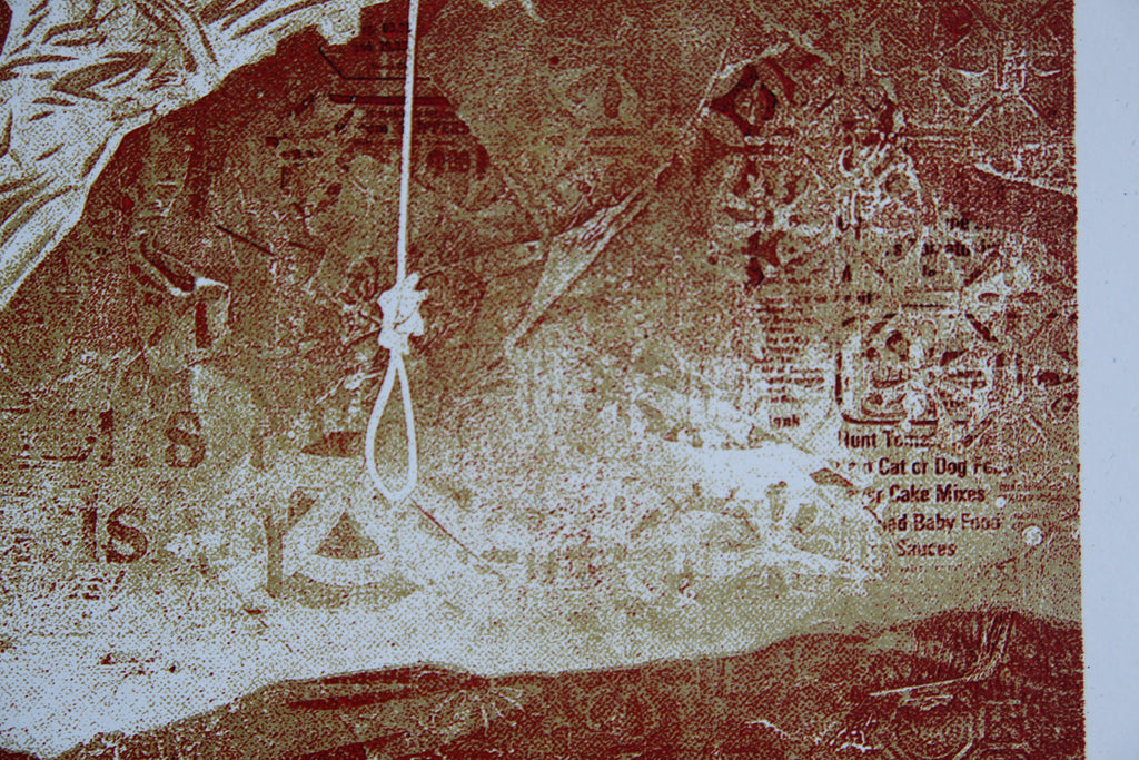 Shepard Fairey Tom Dula - White original print – Blackline Gallery