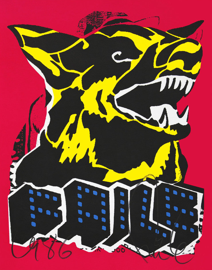 Faile - Faile Dog Black Light - original print – Blackline Gallery