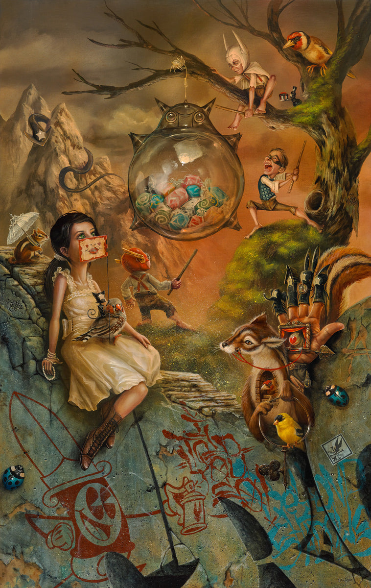 Greg Simkins - Glass Piñata - original print – Blackline Gallery