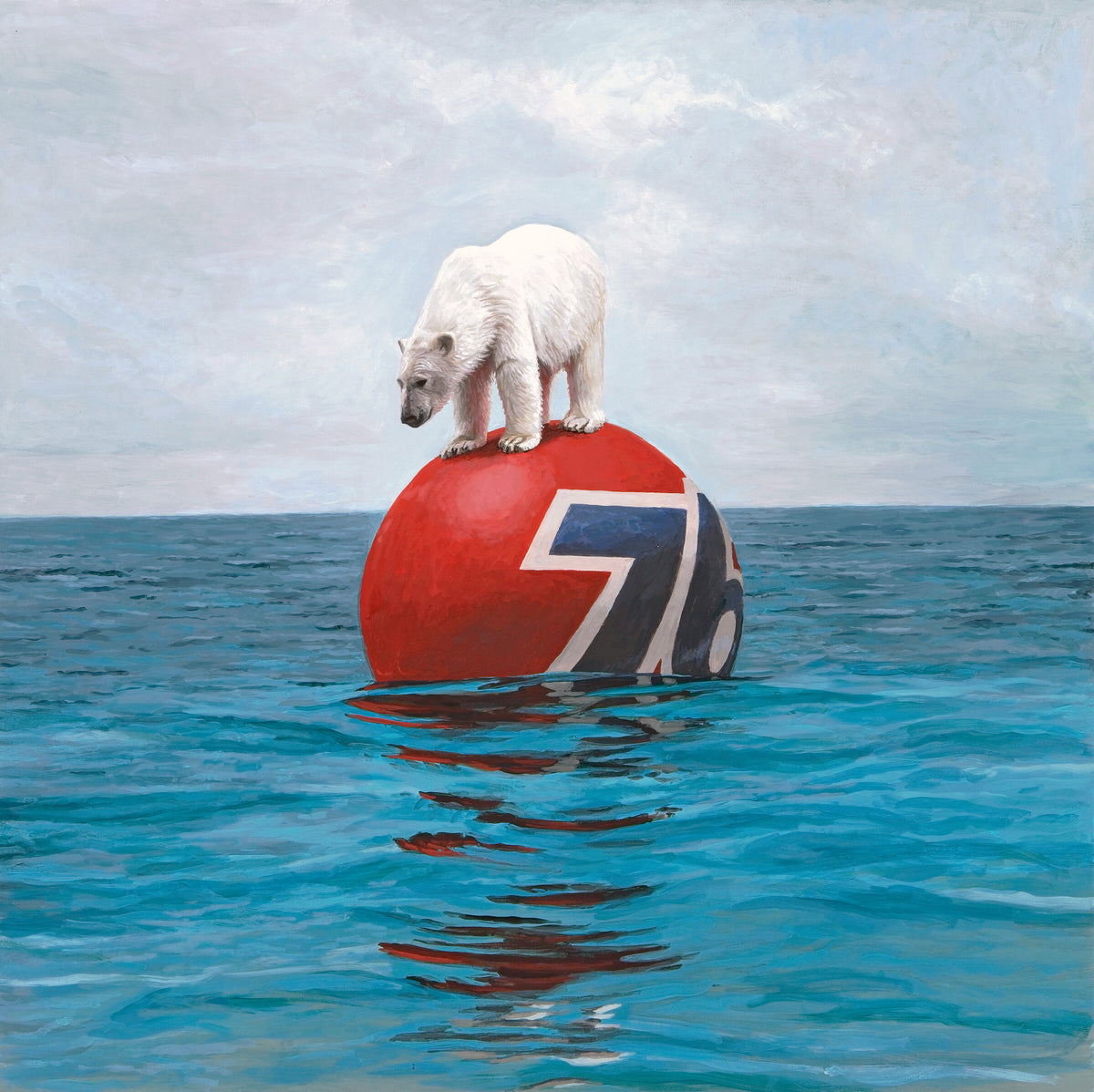 Josh Keyes - Drift - Original Print – Blackline Gallery