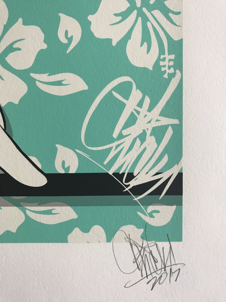 OG Slick - Big Slick Aloha - Blue - Original Print – Blackline Gallery