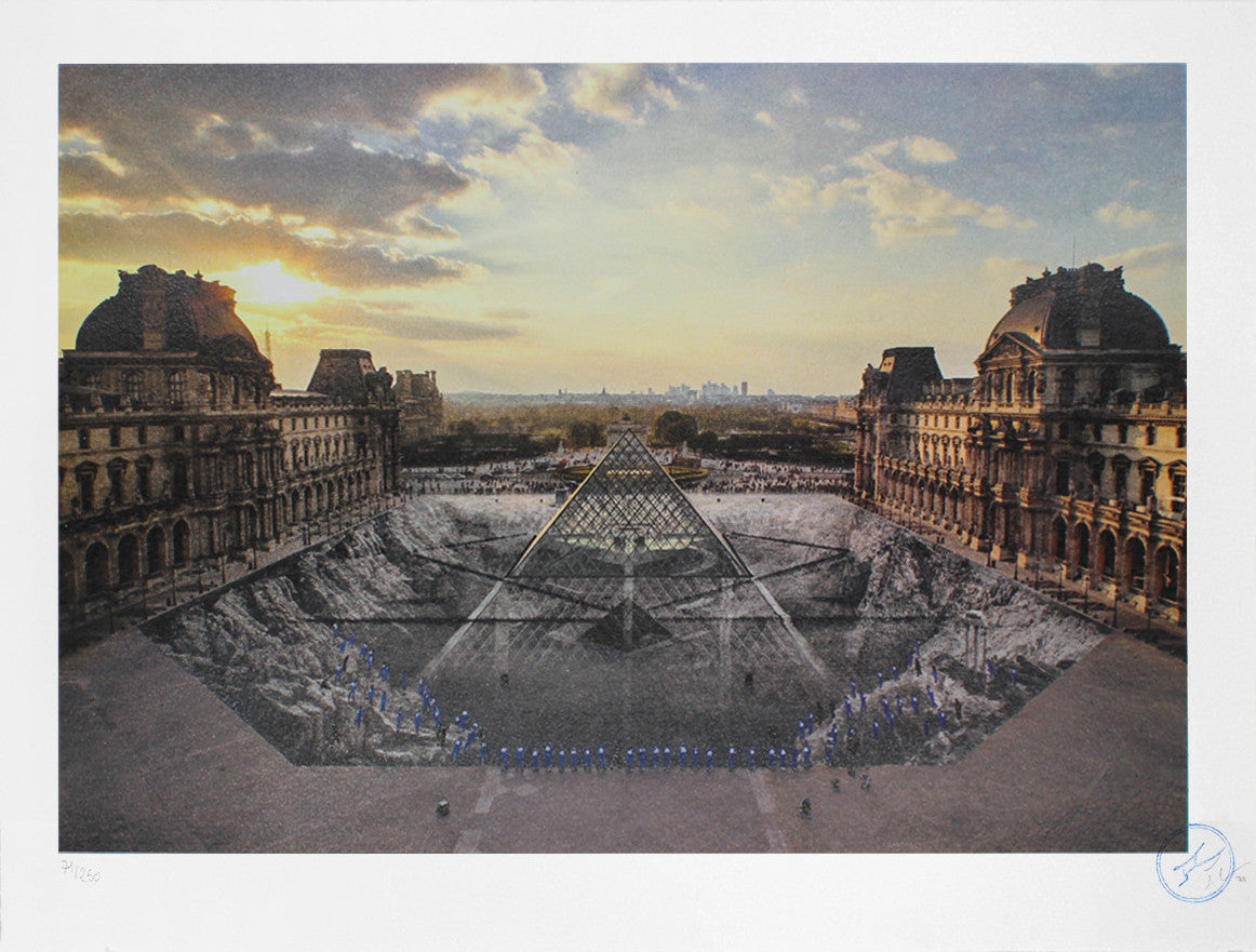 JR - JR Au Louvre, 29 Mars 2019, 18H08 - Original Print – Blackline Gallery