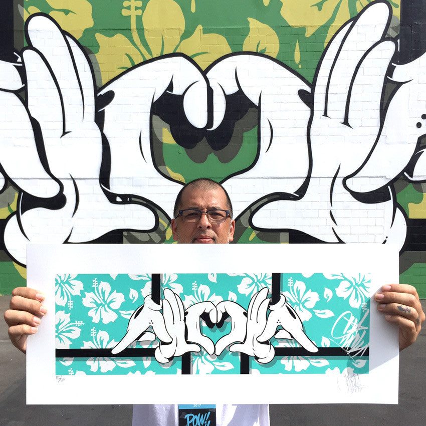 OG Slick - Big Slick Aloha - Blue - Original Print – Blackline Gallery